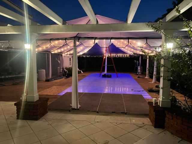 Backyard Transformation for a Wedding–Pool Decking-Subfloor over Grass ...